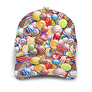 Baseball Cap Colorful Spiral Sugar Candy Sweets Print Dad Caps Classic Fashion Casual Adjustable Sport for Girls Women Hats