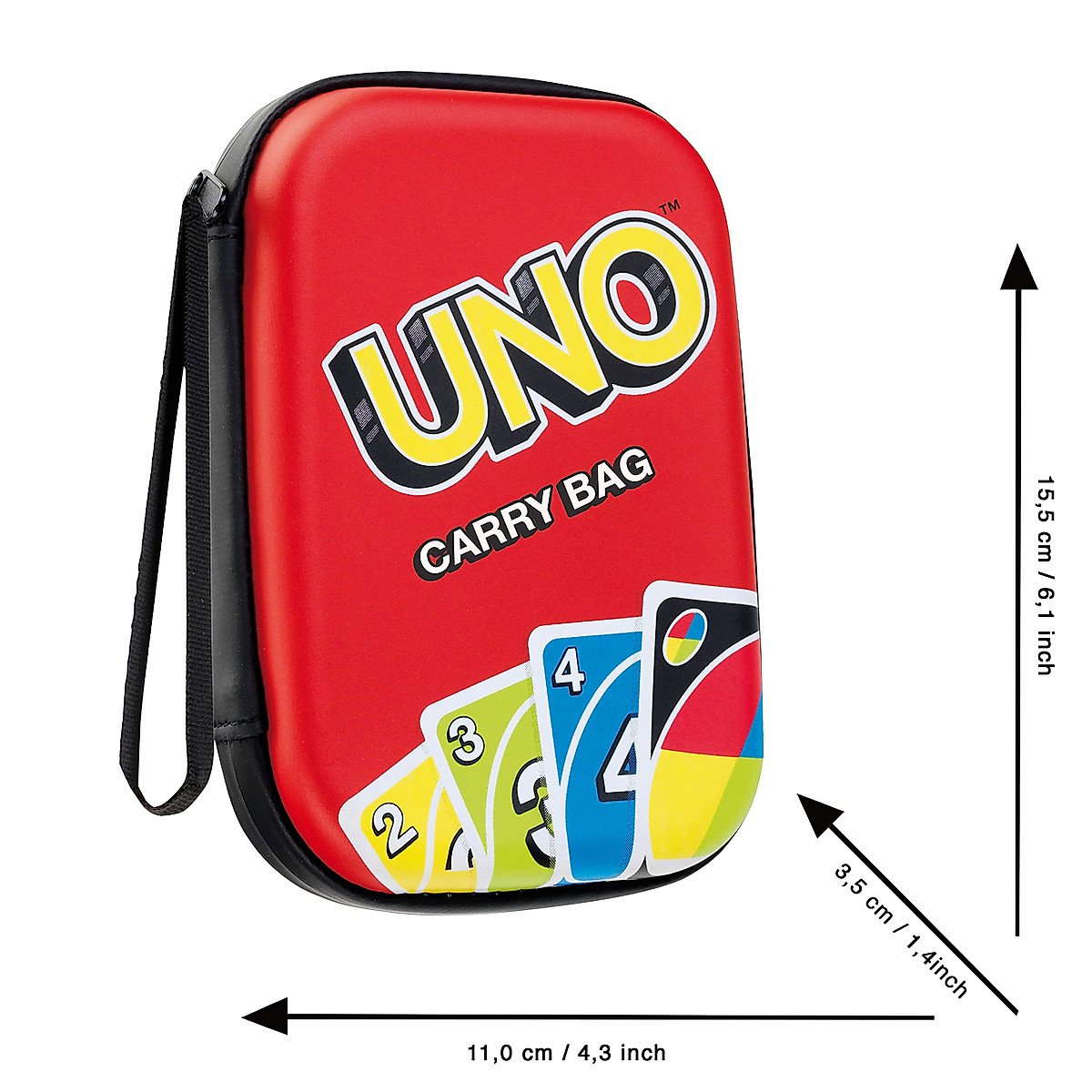 Klein UNO: Carry Bag - Holds Uno Game Cards, Stow The Game Instructions in The Mesh Compartment, Sturdy Zip Up Case