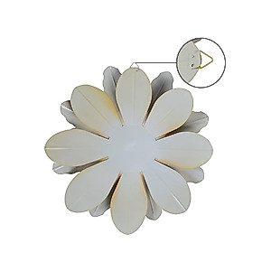 Saim 13.4 inch Metal Flowers Wall Decor Yellow,Handmade Wall Art Flower Hanging Decoration for Bedroom,Living Room,Bathroom,Office,Home Decor,Modern Luxury Style Art Decoration