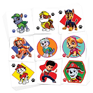 Pup Squad Temporary Tattoos for Kids - 45pk - Kids Birthday Party Favors - Pinata Stuffers
