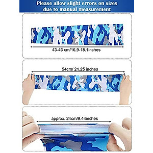 Mudder 9 Pairs Unisex UV Protection Sleeves Arm Cooling Sleeves Ice Silk Arm Sleeves Arm Cover Sleeves (Camouflage, Black)