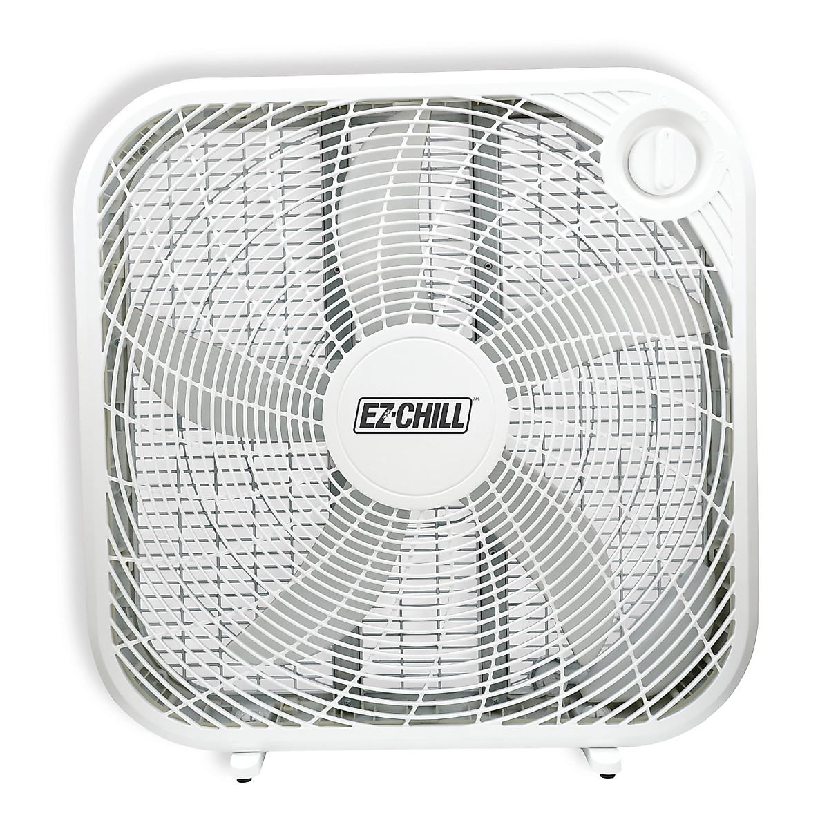 EZ-CHILL 20” Box Fan, 3 Speed Full-Force Air Circulation Window Fan, Floor Fan, Bedroom Fan, Ideal for Home, Bedroom & Office, MTNBF20