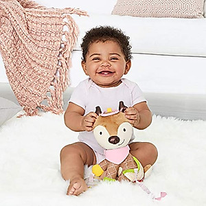 Skip Hop Bandana Buddies Baby Activity and Teething Toy with Multi-Sensory Rattle and Textures, Deer