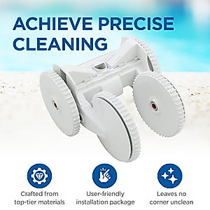 Hayward PVGXH808KIT Poolvergnuegen Lower Body Conversion Rebuild Kit Next Generation Pool Cleaner with 4 Wheel Suction and Included Throats, White