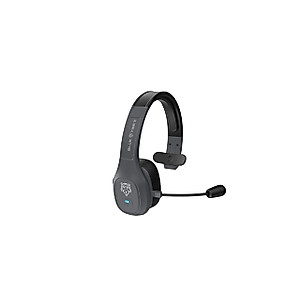 Blue Tiger Storm Gray - Premium Trucker Bluetooth Headset - Wireless Noise Canceling Mono Headset with Mic - High-Fidelity Sound, 30-Hour Talk Time, USB-C Charging - for Truck Drivers, Bluetooth 5.0