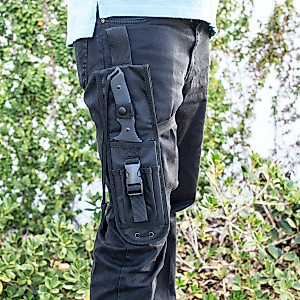 S.R.T. S18 Premium Fixed Blade Knife | Stainless Steel 6.5” Curved Blade with Heavy-Duty 600D Polyester Sheath | Perfect for Tactical Defense, Hunting, Camping, and Survival