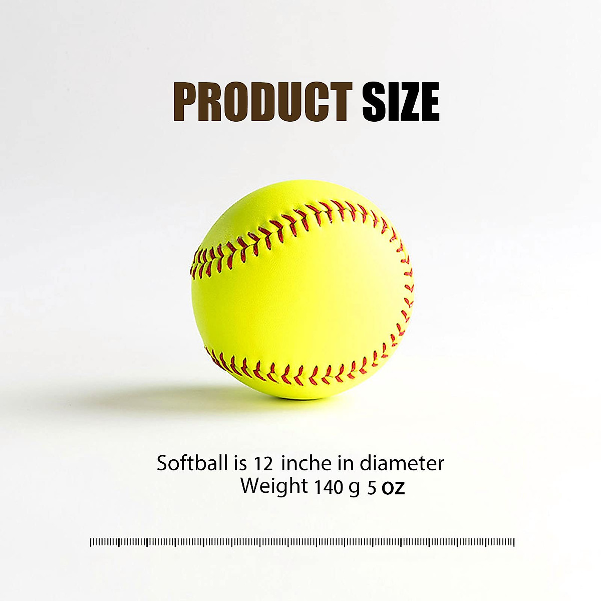 Baisidiwei Practice Softballs Size 12 Inch Softballs. Fastpitch Softballs, Official 12 inch Size and Weight