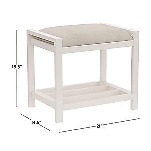 Hillsdale Furniture Amelia, White Vanity Stool