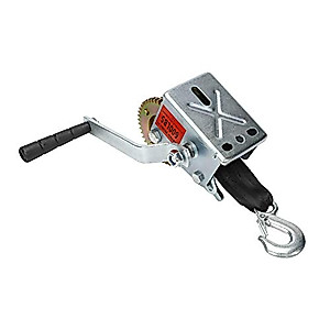 VOWAGH 600lbs 26FT 2" Hand Winch Hand Crank Strap Gear Winch Fit for ATV Boat Trailer Heavy Duty