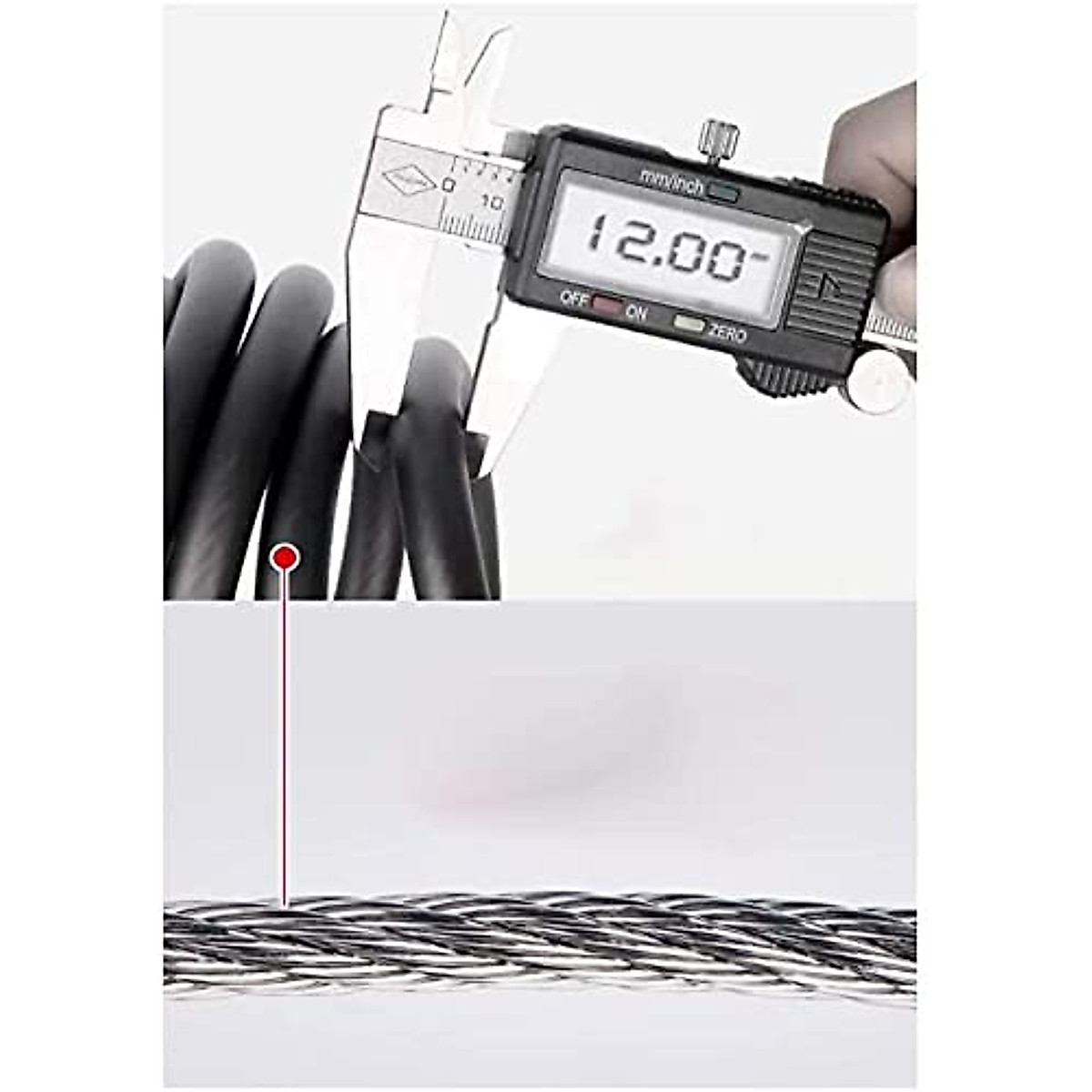 VIGAT Bicycle Lock 5-Digit Code Anti-Theft Combination Bicycle Steel Cable Lock for Motorcycles, Bicycles, Fences, Doors (Size:125cm)