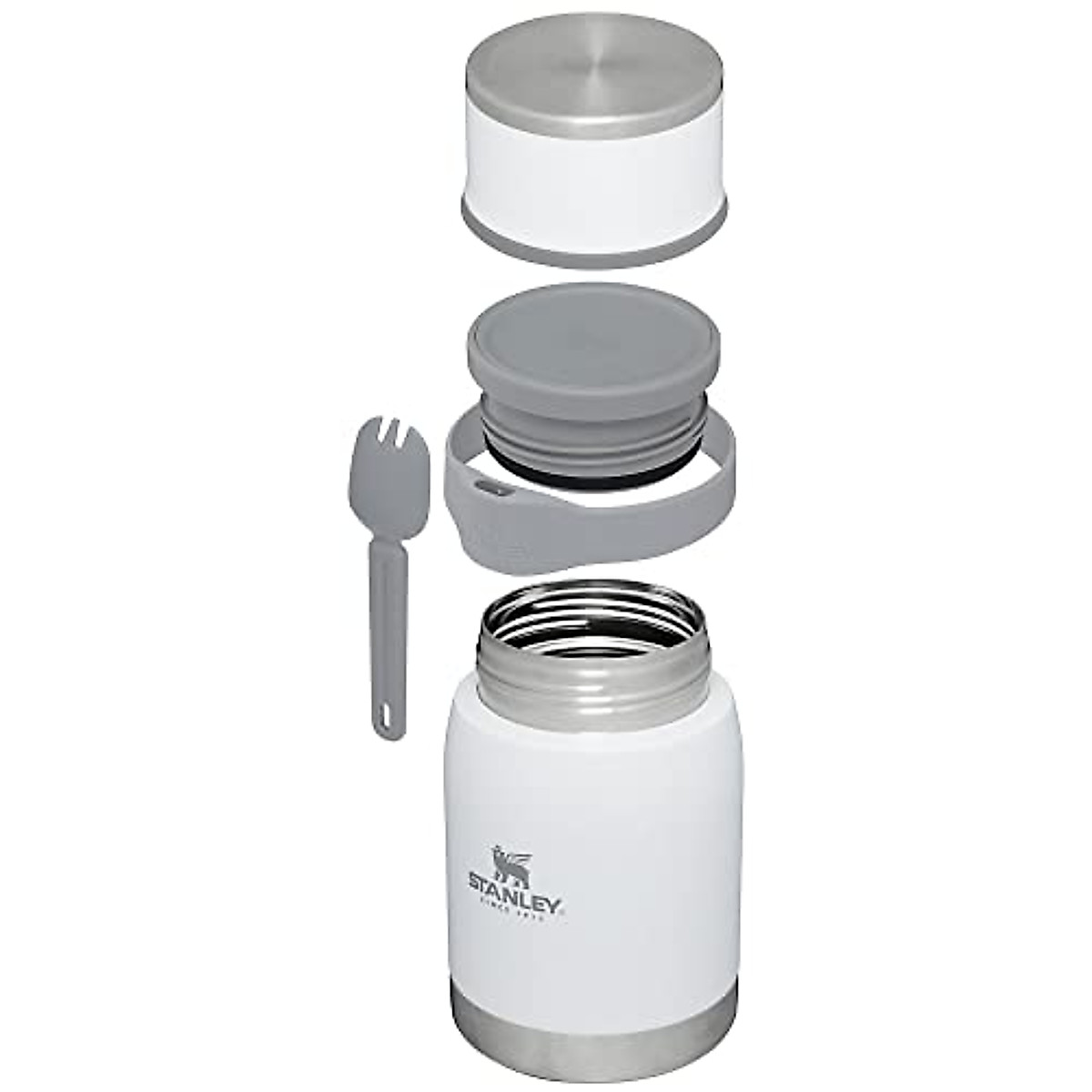 Stanley Adventure to Go Insulated Food Jar with Cup Lid and Spork - 24oz - Stainless Steel Insulated Food Container - BPA-Free and Dishwasher Safe