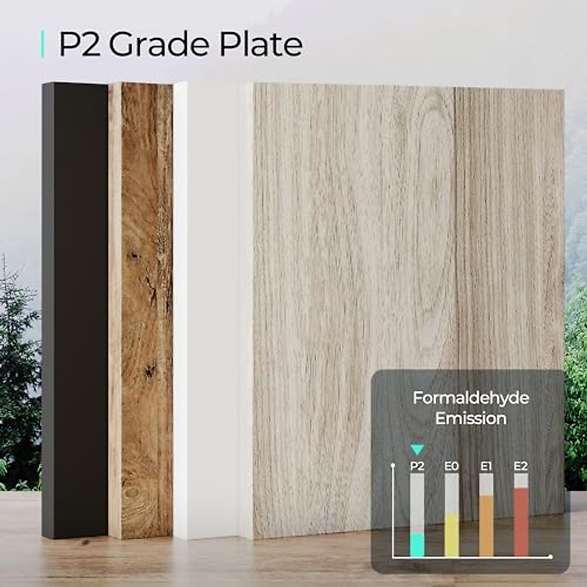 LINSY HOME Dresser for Bedroom, Long Dresser with 6 Drawers, Wood Chest of Drawers with Metal Handles, Ideal for Living Room, Entryway and Hallway