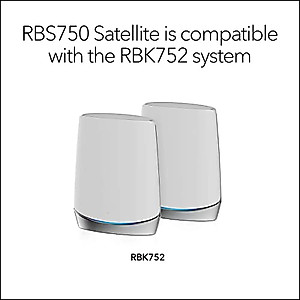Orbi Whole Home Tri-Band Mesh WiFi 6 Add-on Satellite (RBS750) – Works with Your Orbi WiFi 6 System| Adds up to 2,500 sq. ft. Coverage | AX4200 (Up to 4.2Gbps)