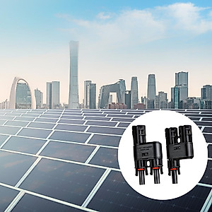 LINXIU Solar Branch Connector Waterproof 2 to1 Branch Connectors Solid Copper Terminal for Parallel Connection Between Solar Panels 1 Pairs