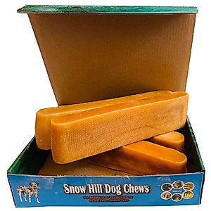Snow Hill Himalayan Yak Cheese Dog Chews Monster/XXL 2 lbs Long Lasting, Protein-Rich Golden Cheese Bone Treats - Himalayas, Nepal