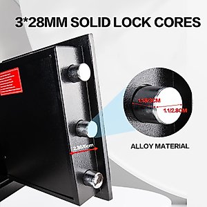 2.5 Cub Security Business Safe and Lock Box with Digital Keypad,Drop Slot Safes with Front Load Drop Box for Money and Mail,Business