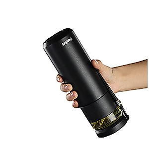 Tea Infuser Bottle Coffee thermos,Stainless steel tea water separation cup,Business office portable water cup Outdoor carrying rope straight cup 17oz Double Wall Vacuum Insulated Water Bottle (black)