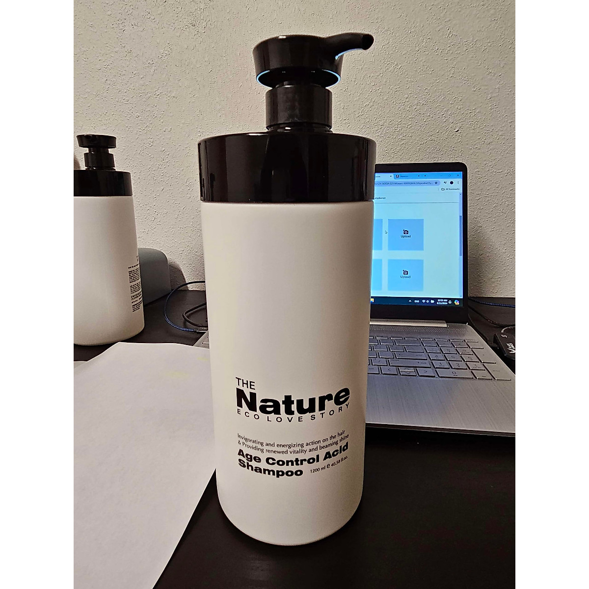 The Nature Eco Love Story Age Control Acid Shampoo (1200ml/ 40.58 fl. oz) & Repair L.P.P Treatment (1000ml/ 33.82 fl. oz)