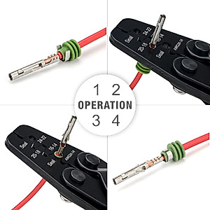 iCrimp Delphi Weather Pack Crimper, Metri Pack Crimping Tool, Wire Crimper for Sealed Weatherproof Automotive Electrical Connectors AWG14 to AWG24