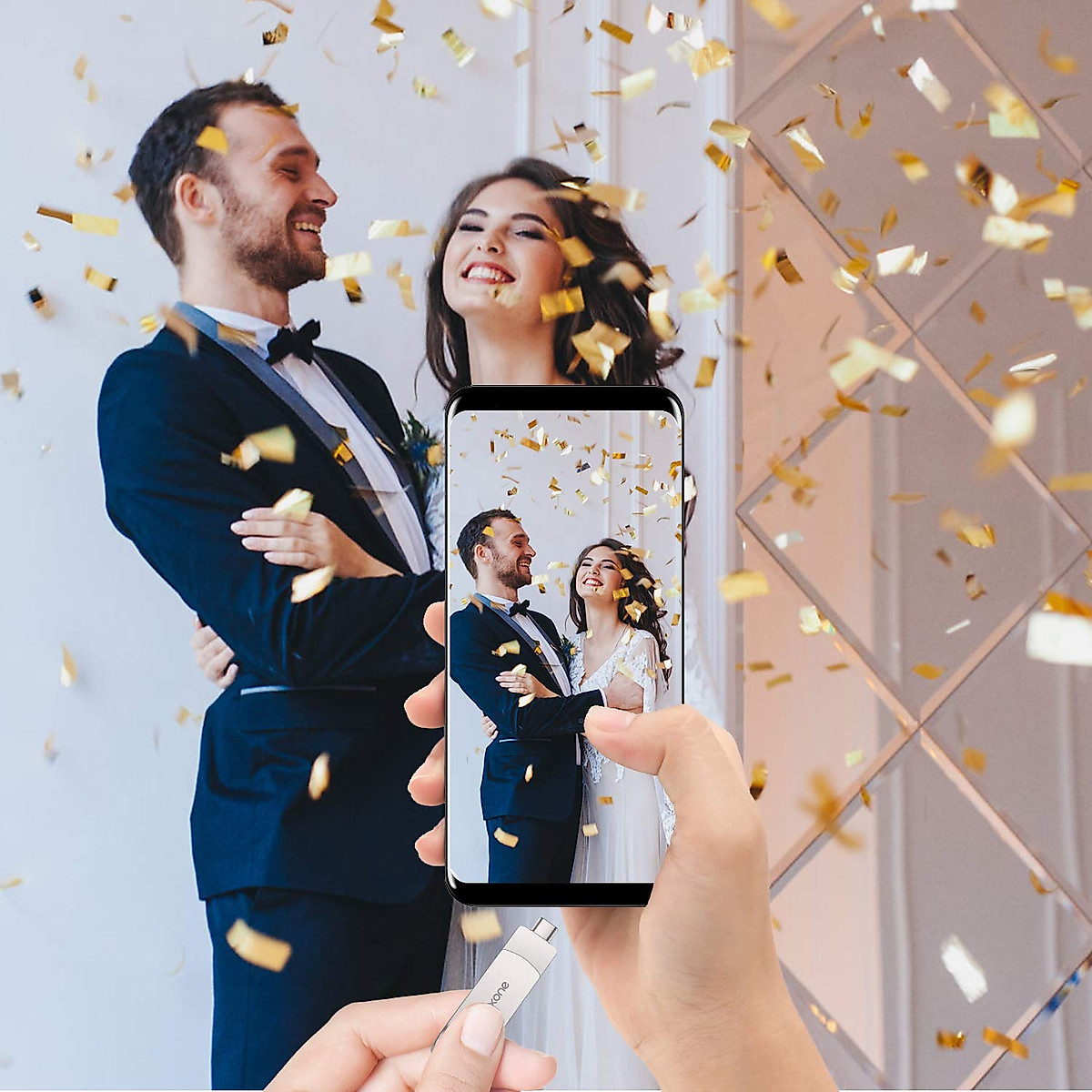 Maxone 128GB Flash Drive USB Type C Both 3.1 Tech - 2 in 1 Dual Drive Memory Stick High Speed OTG for Android Smartphone Computer, Mac Book, Chromebook