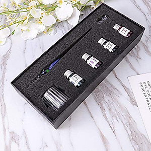 Holibanna Stocking Stuffers Christmas Gifts Christmas Gifts Stocking Stuffer Gifts Crystal Glass Dip Pen with Ink Sign Pen Calligraphy Pens Set Gift Boxed Gifts 1 Set Yule Gifts