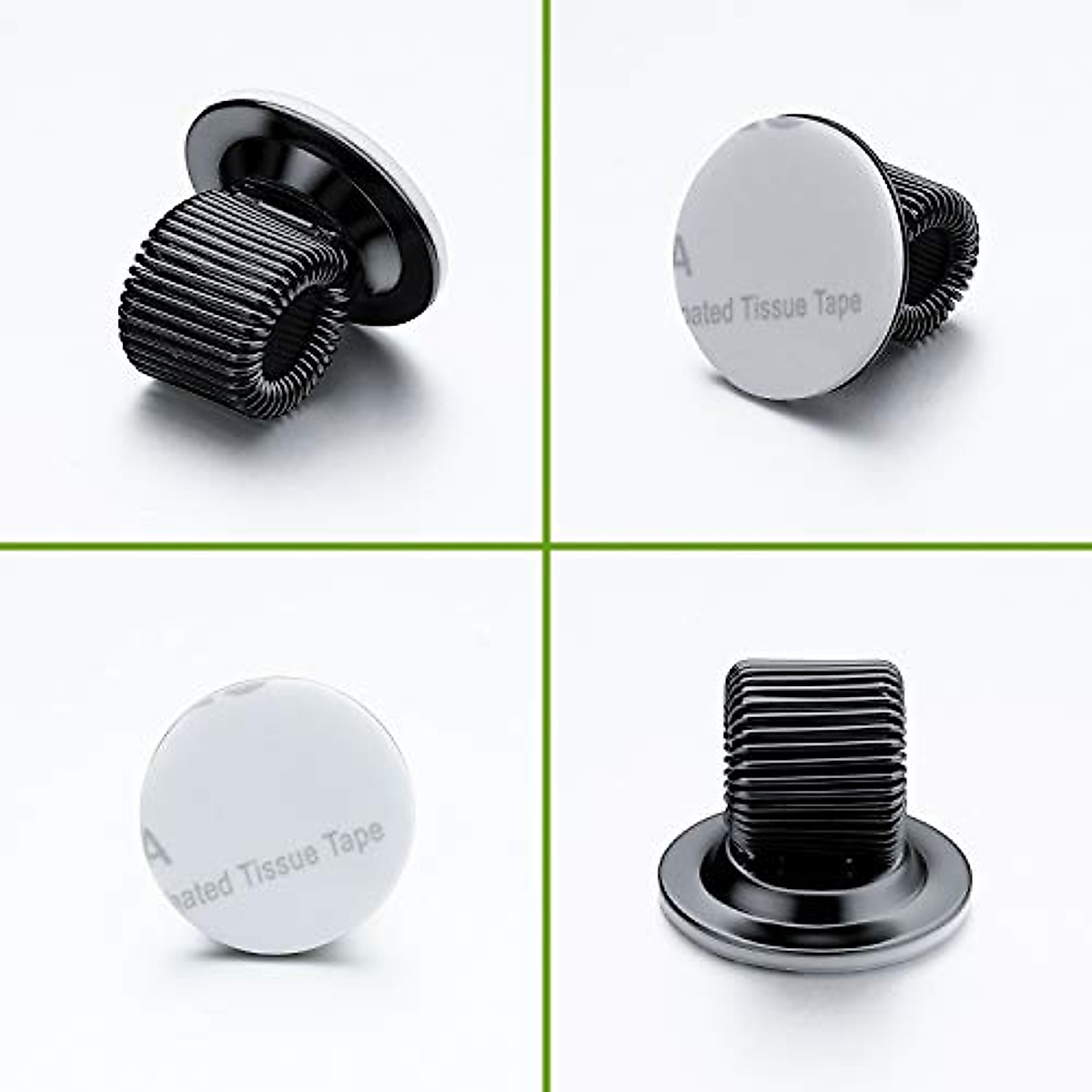 Pen Holder Clips Manganese Steel Pen Holder Self Adhesive Pen Pencil Organizer with Adjustable Spring Loop for Refrigerator Whiteboard Erase Board and Bulletin Board Map (10)