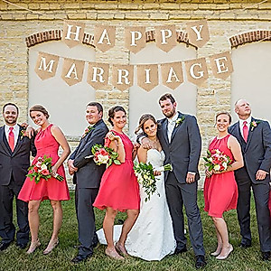 WATINC 26pcs DIY Burlap Banner with 26 Letter Stencil Kit, DIY Alphabet Banners Name Sign Burlap Flags Garland Handwriting Bunting for Party Decoration Wedding Birthday Wall Home Decor Supplies