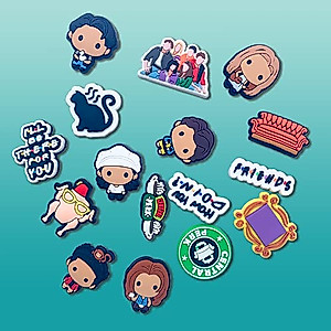 Fohiahfce 16,30 PCS Friends Charms Fits for Clog Sandals Shoes Decoration, Friends Accessories for Adult Men Women Party Favor Gifts (16)