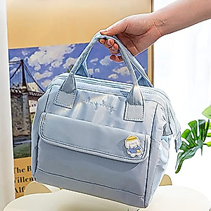 𝗞𝗮𝘄𝗮𝗶𝗶 𝗟𝘂𝗻𝗰𝗵 𝗕𝗮𝗴, Large Picnic Bag, Insulated Bag for Hot or Cold, Reusable Tote Bag, 𝗖𝘂𝘁𝗲 𝗔𝗲𝘀𝘁𝗵𝗲𝘁𝗶𝗰 𝗟𝘂𝗻𝗰𝗵 𝗕𝗮𝗴 for Women, Thermal/Cooler Handbag