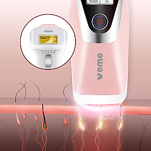 VEME IPL Laser Hair Removal for Women & Men Permanent Painless, at-Home Hair Removal Device - Facial, Lip, Bikini, Whole Body,FDA Cleared,Auto Mode/ 5 Energy Upgraded Professional Hair Remover