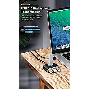 GPPZM USB HUB USB 3.0 USB C HUB USB Type C HUB USB 2.0 Adapter with Micro USB for Computer USB Splitter