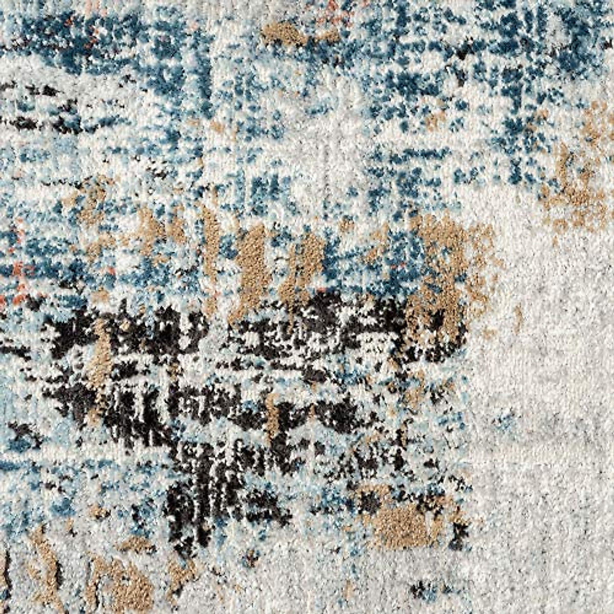 Home Dynamix The Spruce Summer Rain Modern Abstract Area Rug, Gray/Blue/Rust, 7'10"x10'2" Rectangle
