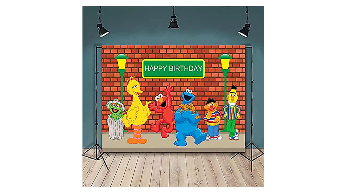 Sesame Street Photography Backdrop - Perfect for Parties & Events
