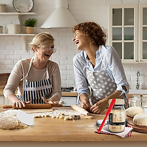 Ultimate Sourdough Starter Jar Kit 31.8 oz - Reusable Jar for Easy Bread Baking - Perfect to Make Your Sour Dough Starter - Easy to Use & Clean - Complete Sourdough Starter Kit - Great Christmas Gift