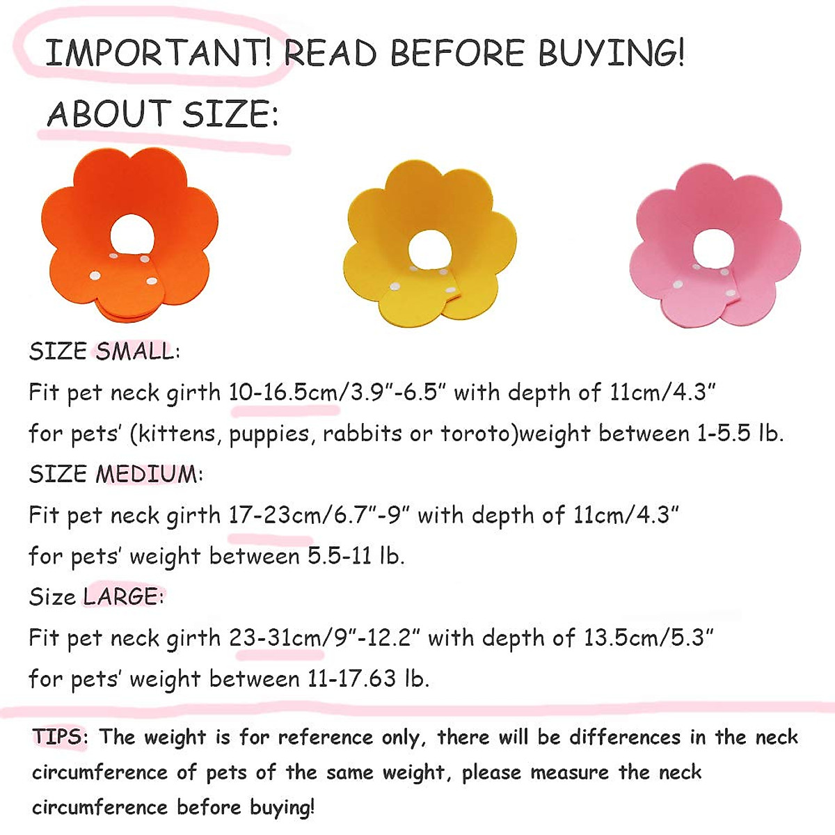 Lanyihome Cat Recovery Collar - Cute Flower Neck Cat Cones After Surgery, Adjustable Cat E Collar, Surgery Recovery Elizabethan Collars for Kitten Cats Puppy Rabbits M Size (2pcs)