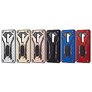 Grandcaser Case for Reno 2 Z Ultra-Thin Double Layer 2in1 Hard PC Soft TPU Shockproof Drop-Proof with Bracket Protective Cover for Oppo Reno 2 Z/F 6.53" -Blue