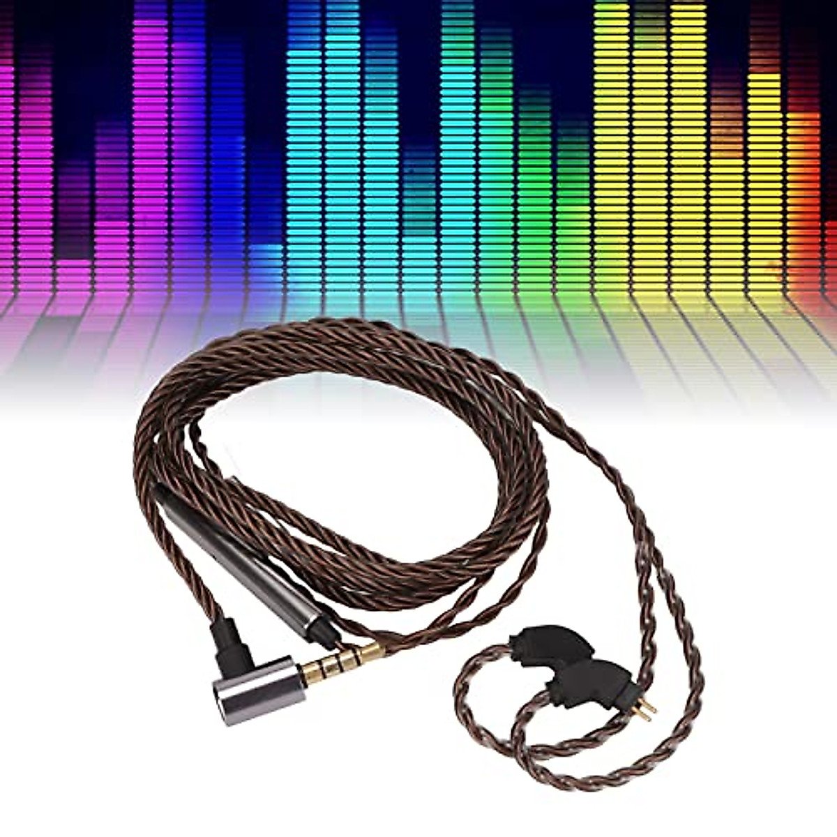 0.78Mm 2 Pin Cable with Mic, 3.5Mm Audio Cable Earphone Replacement Upgrade Cable, 2 Pin IEM Cable with Mic for 2 Pin 0.78Mm Headphones for Weston 1964 Ue3X Ue18 W4R