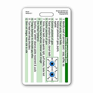 Cranial Nerve Exam Vertical Badge Card (1 Card)