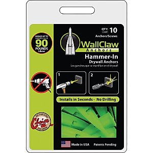 Hammer-in Drywall Anchors, 10-Pk.
