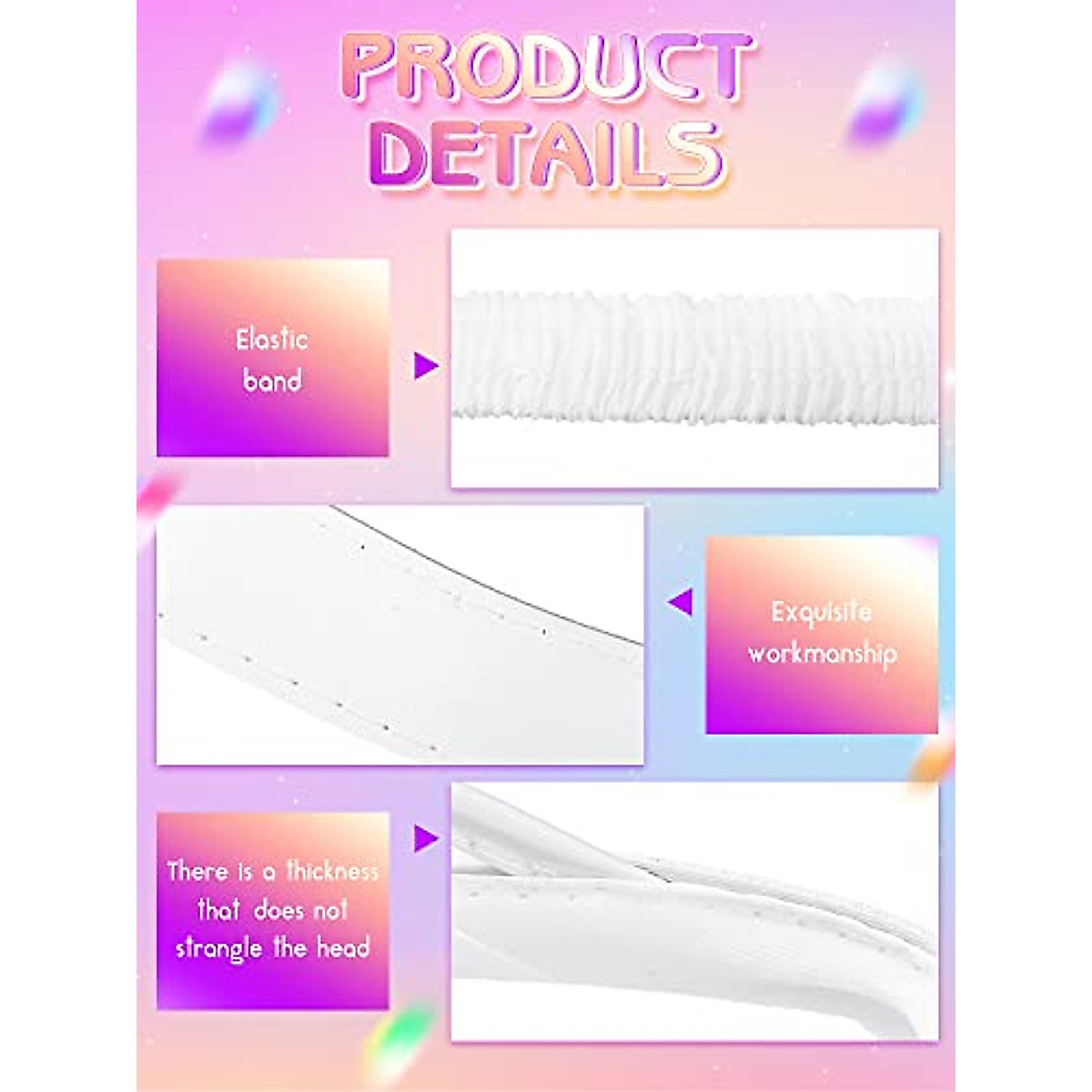 Geyoga 6 Pcs Pink Clear Sun Visor Hats Plastic Sun Visor UV Protection Golf Cap Unisex PVC Transparent Visor Cap for Women Men