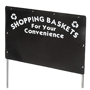 Good L Shopping Basket Stand with Black Sign