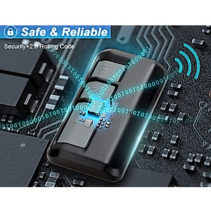 2 for Chamberlain LiftMaster Craftsman Garage Door Opener Remote 893LM 893MAX 971LM Universal with Extra Battery