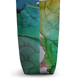 Modern Art Alcohol Ink Painting - Distressed Mermaid Pattern Tote Bag