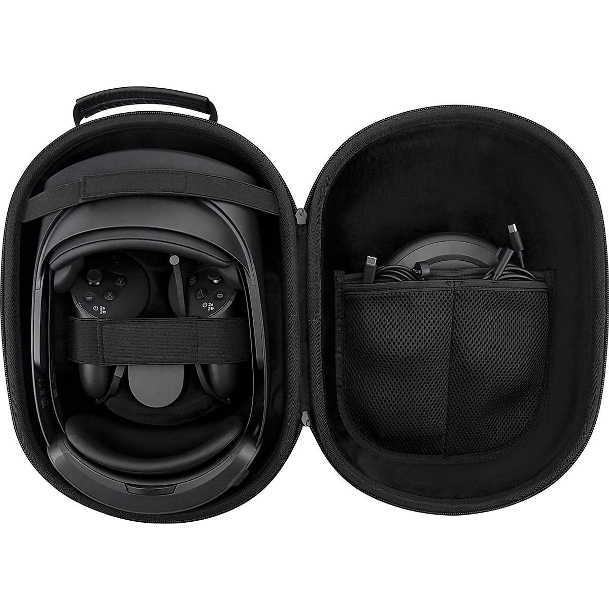Hard Carrying Case Compatible with Quest Pro Accessories VR Headset with all in one storage, Touch Controllers and Other Accessories, Ultra-Sleek Design for Travel and Storage