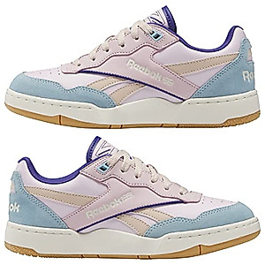 Reebok Women's BB 4000 II Basketball Shoe, Pixel Pink/Vintage Chalk/Blue Pearl, 6 Women