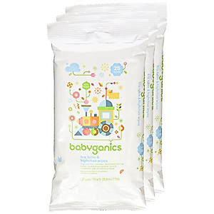 Babyganics Toy, Table & Highchair Wipes, 25 Count, 3 Pack