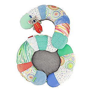 Infantino 3-in-1 Tummy Time, Sit Support & Mini Gym - Removable Toy Arch - Musical Koala Pal, Soothing Leaf Teether & Peek-and-See Mirror - for Babies, 0M+