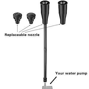 Water fountain nozzle for Garden, Ponds, Tabletop Fish Ponds, 8 pcs of Set, 2 Fountain Shaped, (size-S）