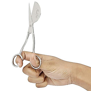 Handi Stitch Duckbill Appliqué Scissors with Case - 6 inch/15cm Overall Length - Scissor for Appliquéing & Embroidery - Paddle Shaped for Arts & Crafts, Fabric & Embroidery - Small Cutting Scissors