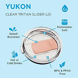 GROSCHE Yukon 30 oz Insulated Coffee Mug with Lid - Durable Travel Mug, Stainless Steel Tumblers, Vacuum Insulated Coffee Tumbler for Hot or Cold Beverages - PINK